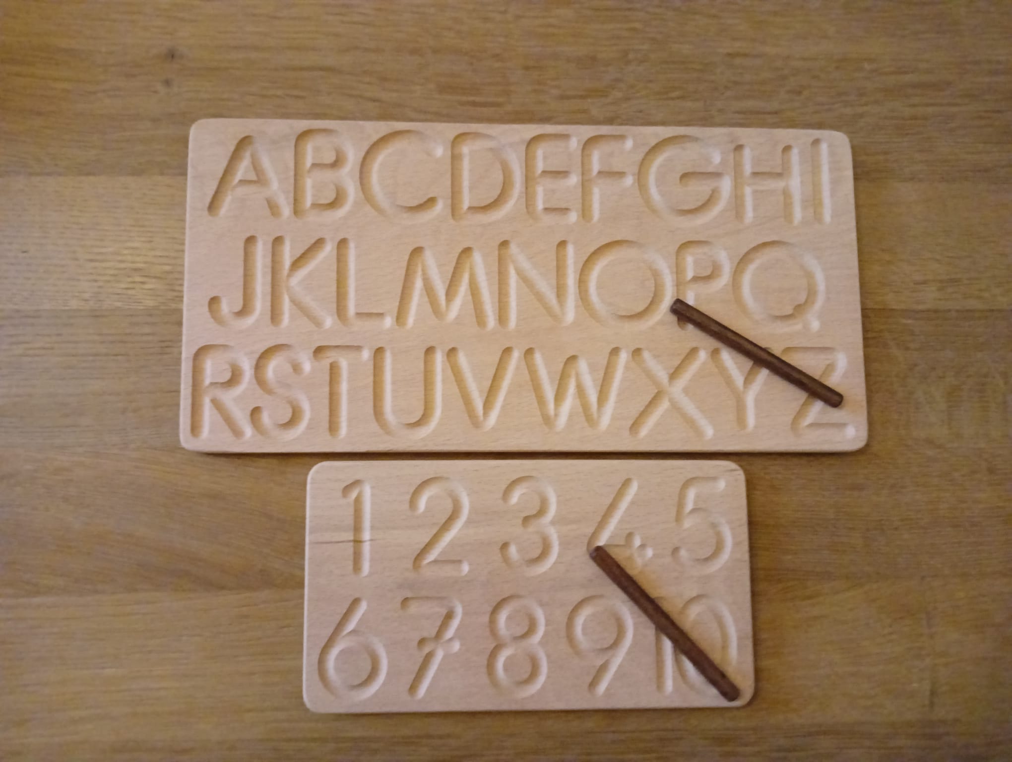 Set ABC Tafel + Nummern Tafel / Montessori ABC // Montessori Lernmater ...